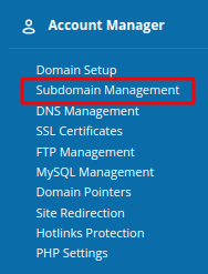 การสร้าง Sub Domain - HostPacific.com